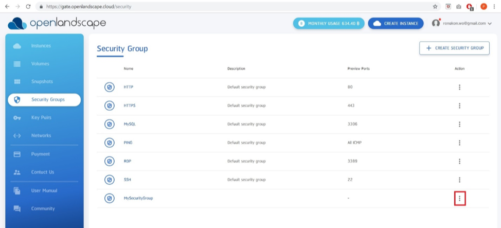 วิธีการเพิ่ม Port เข้า Security Group บน Openlandscape | OLS Community | Technology news ...